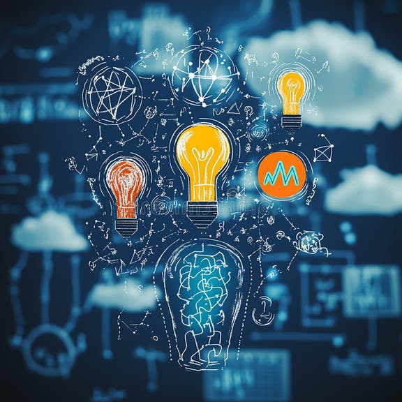 STEM Icons: Science, Technology, Engineering, and Math Symbols Stock ...