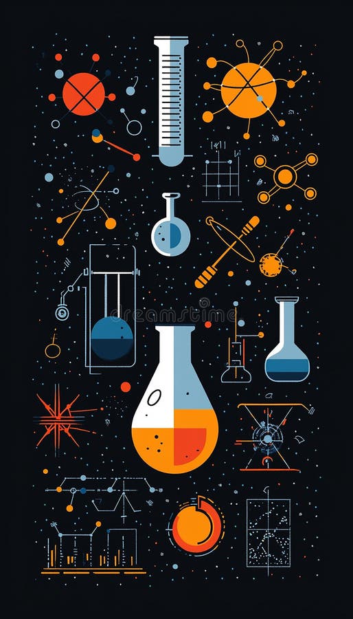 STEM Icons: Science, Technology, Engineering, and Math Symbols Stock ...