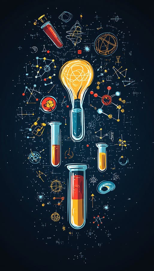 STEM Icons: Science, Technology, Engineering, and Math Symbols Stock ...