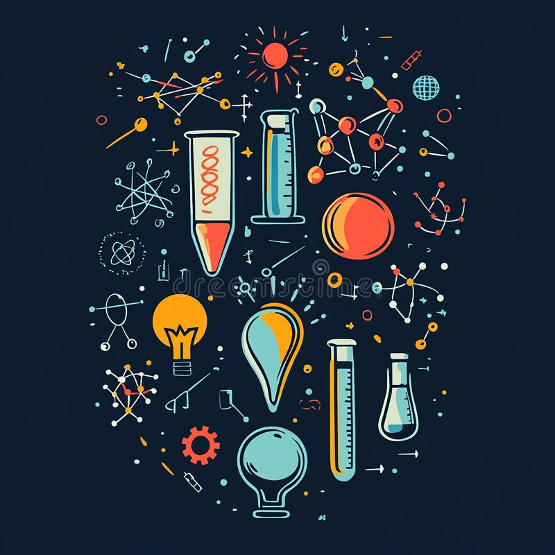 STEM Icons: Science, Technology, Engineering, and Math Symbols Stock ...