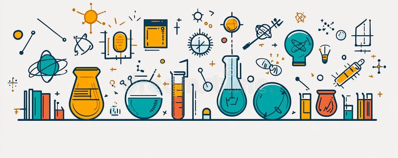 STEM Icons: Science, Technology, Engineering, and Math Symbols Stock ...