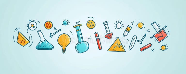 STEM Icons: Science, Technology, Engineering, and Math Symbols Stock ...