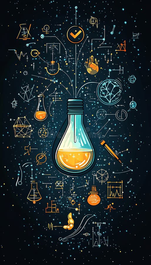 STEM Icons: Science, Technology, Engineering, and Math Symbols Stock ...