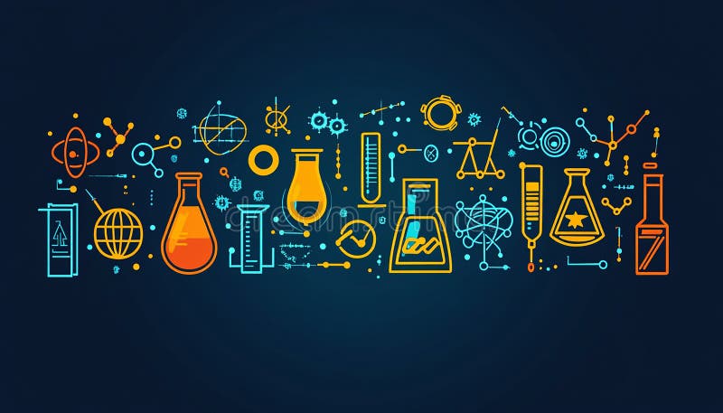 STEM Icons: Science, Technology, Engineering, and Math Symbols Stock ...