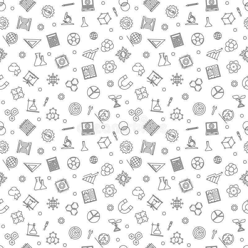 STEM Learning Blue Vector Outline Frame on White Background Stock ... STEM Learning Blue Vector Outline Frame on White Background Stock ...