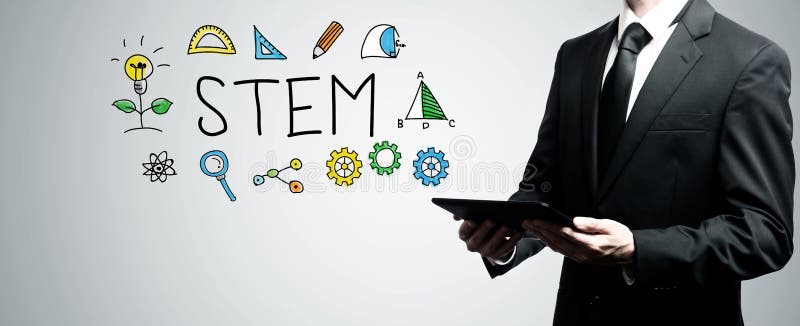 STEM with Man Holding His Hands Stock Photo - Image of child, learn ...