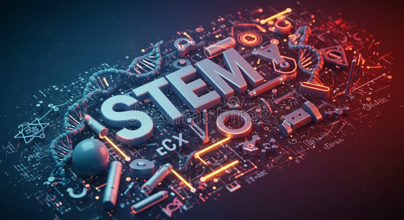 STEM is Prominently Displayed in Large, Block Letters Surrounded by a ...