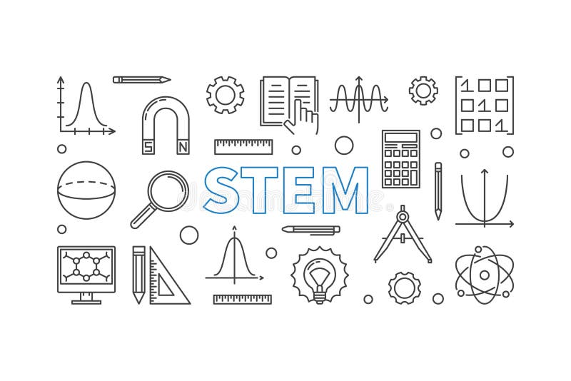 STEM Outline Icons Set. Vector Science Concept Symbols Stock Vector ...