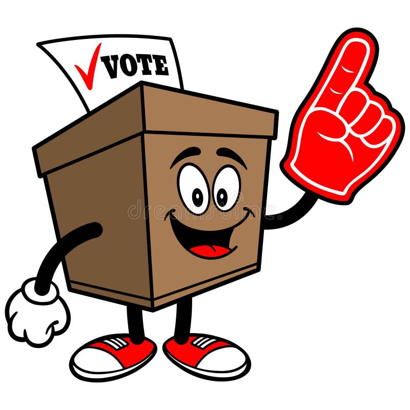 Stembus met schuimvinger vector illustratie. Illustration of sport ...