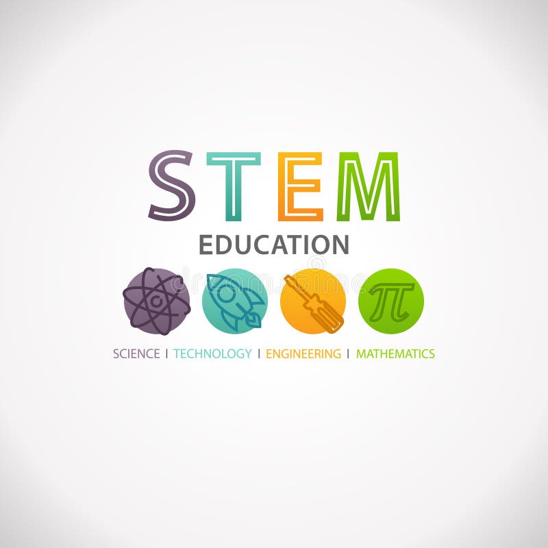 STEM Education Concept Logo. Science Technology Engineering Mathematics ...