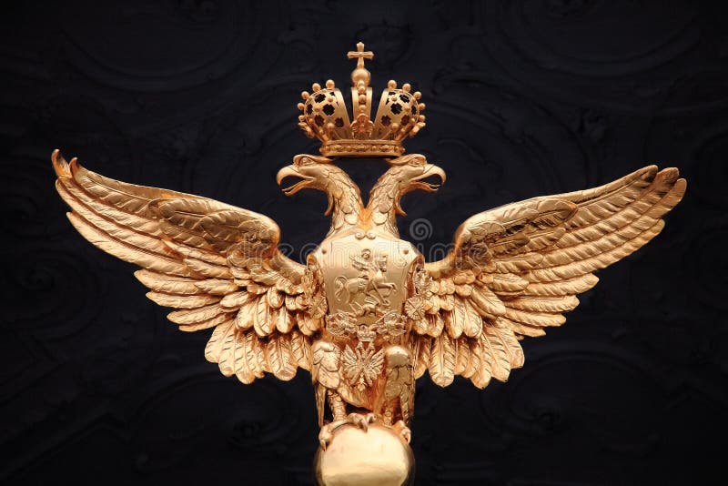 Stemma Nella Forma Un'aquila A Due Punte Fotografia Stock - Immagine di ...