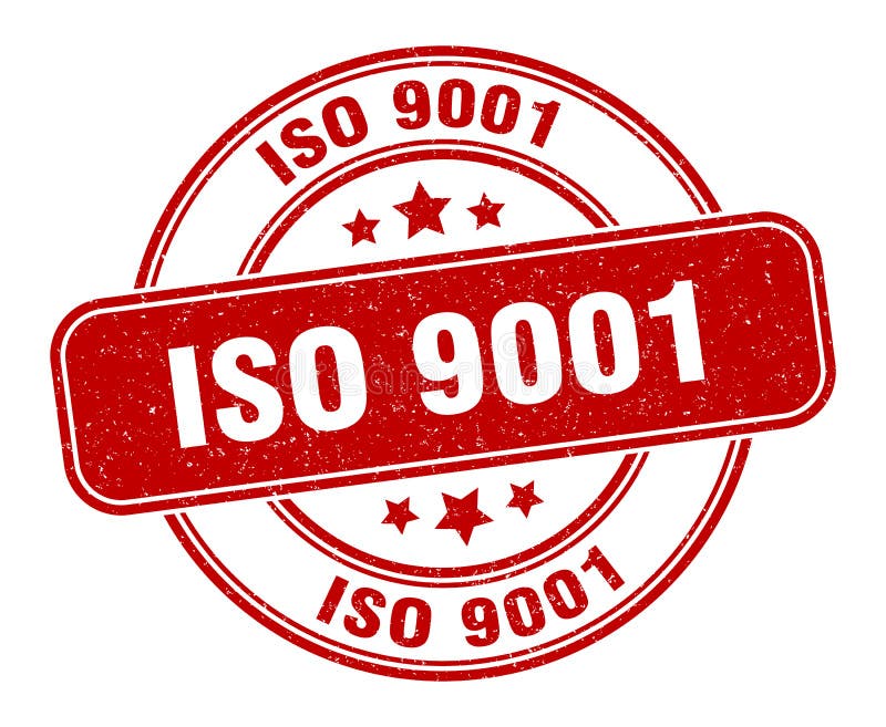 Stempel ISO 9001. Etikett ISO 9001. Runder Schmutzzeichen Vektor ... Stempel ISO 9001. Etikett ISO 9001. Runder Schmutzzeichen Vektor ...