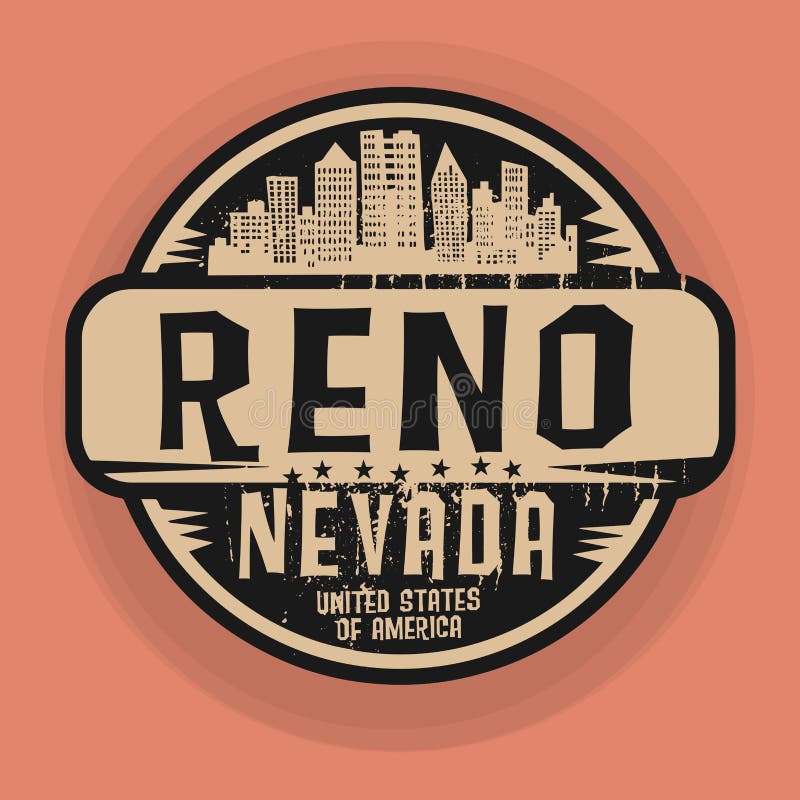 Stempel Oder Aufkleber Mit Namen Von Reno, Nevada Vektor Abbildung ...