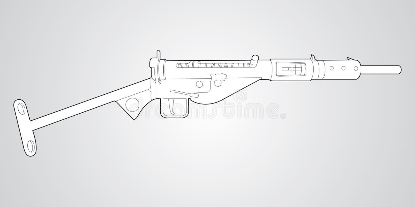 Sten Gun Stock Illustrations – 6 Sten Gun Stock Illustrations, Vectors ...