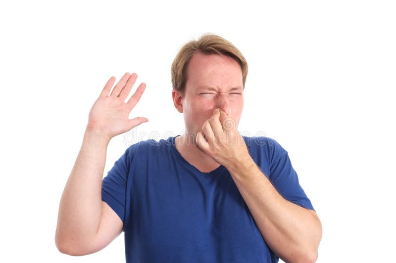 Stench stock image. Image of person, disgust, gesturing - 32542215