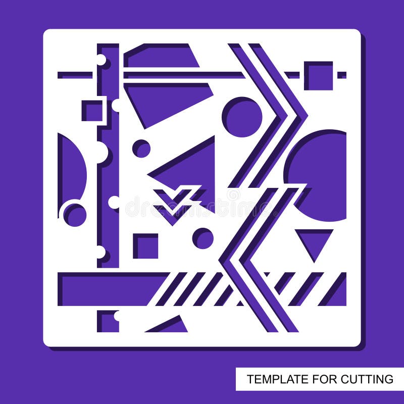 Stencil. Abstract Seamless Background with Geometric Patterns. Stock ...