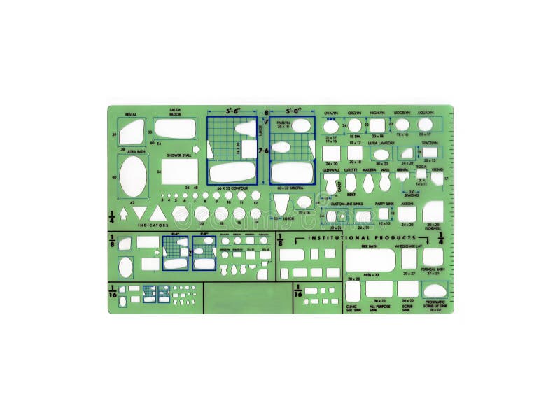 A Stencil for Architectural Drawing Stock Photo - Image of object ...