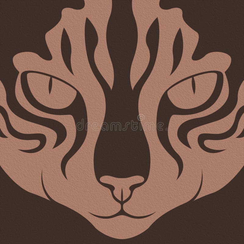 Stencil of a cat`s muzzle stock vector. Illustration of line - 156955297