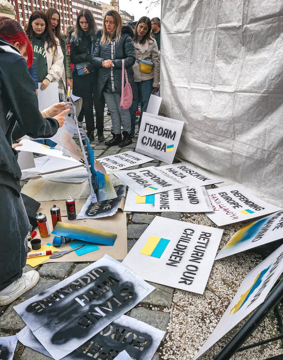 Stencil in the Form of a Map of Ukraine Editorial Photography - Image ...