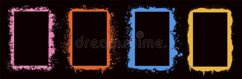 Spray Graphic Texture Borders Stock Illustrations – 467 Spray Graphic ...