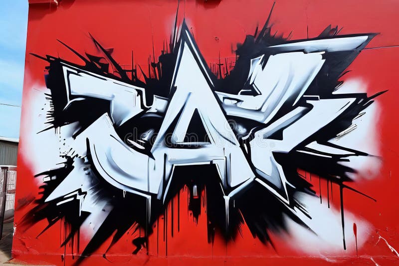 Stencil Graffiti Sharp Clean Lines As If Sprayed through a Stenc Stock ...