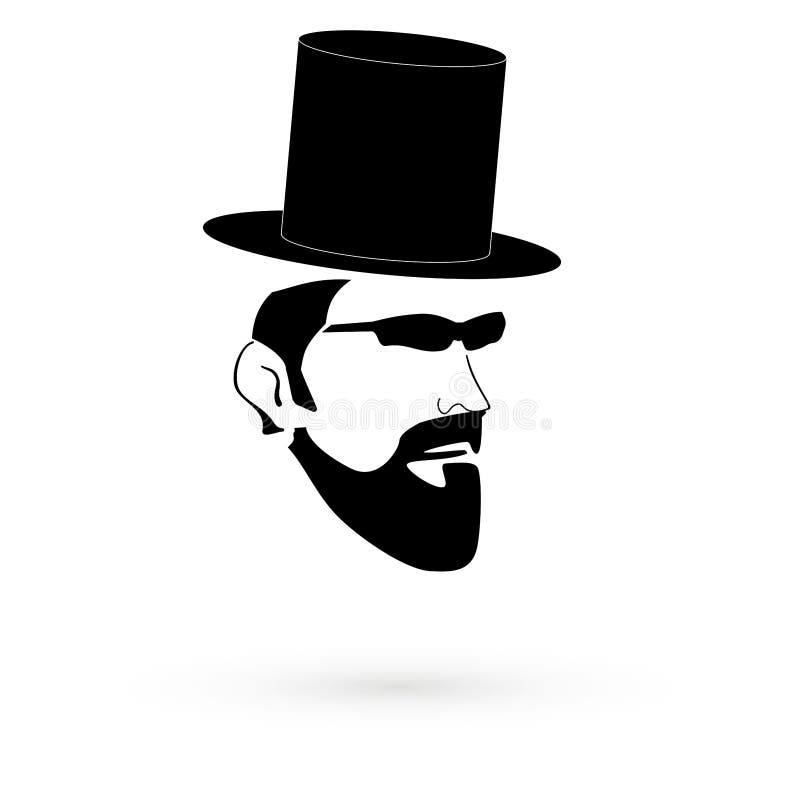 Stencil of the Human Head from the Cylinder. Raster Stock Illustration ...