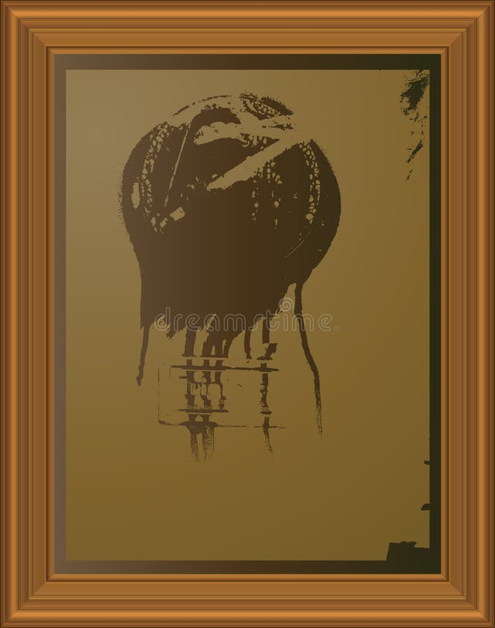 Stencil Kunst in Frame. Het Schilderen. Vector Illustratie ...