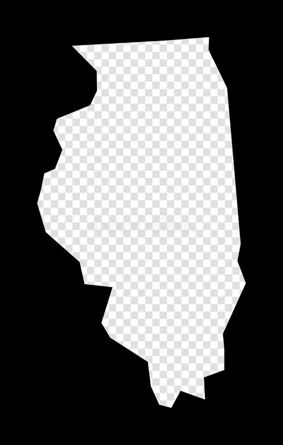 Stencil map of Illinois. stock vector. Illustration of icon - 216894236