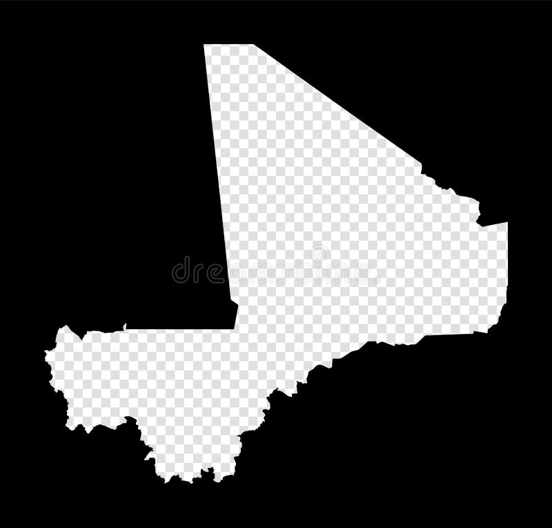 Stencil Map of Mali. Simple and Minimal. Stock Vector - Illustration of ...