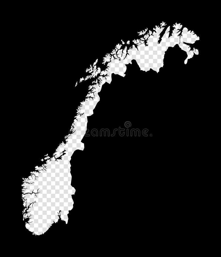 Stencil map of Norway. stock vector. Illustration of destination ...