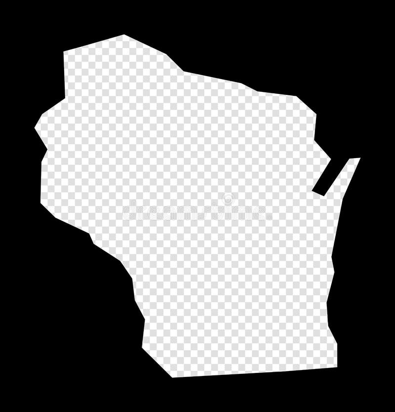 Stencil map of Wisconsin. stock vector. Illustration of sign - 173608485