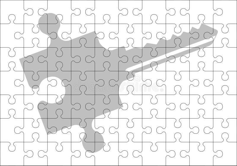Stencil of puzzle key stock vector. Illustration of ideas - 27617116