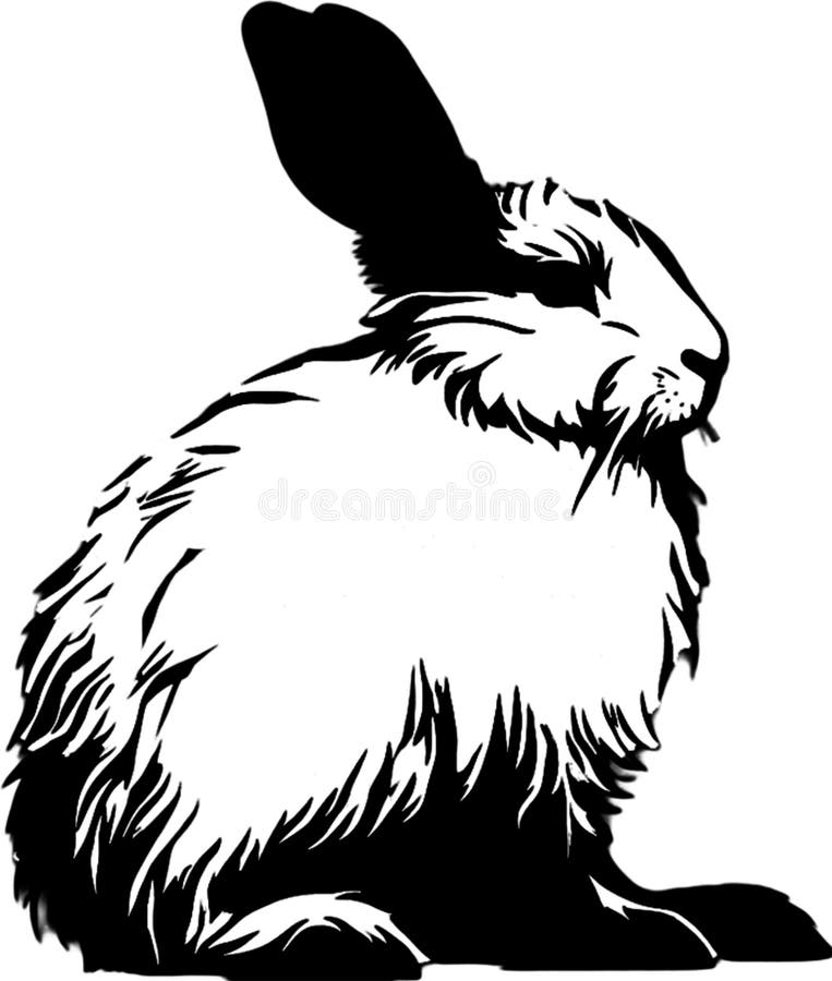 Charming Stencil Rabbit, Perfect for Creative Projects. Stock Photo ...