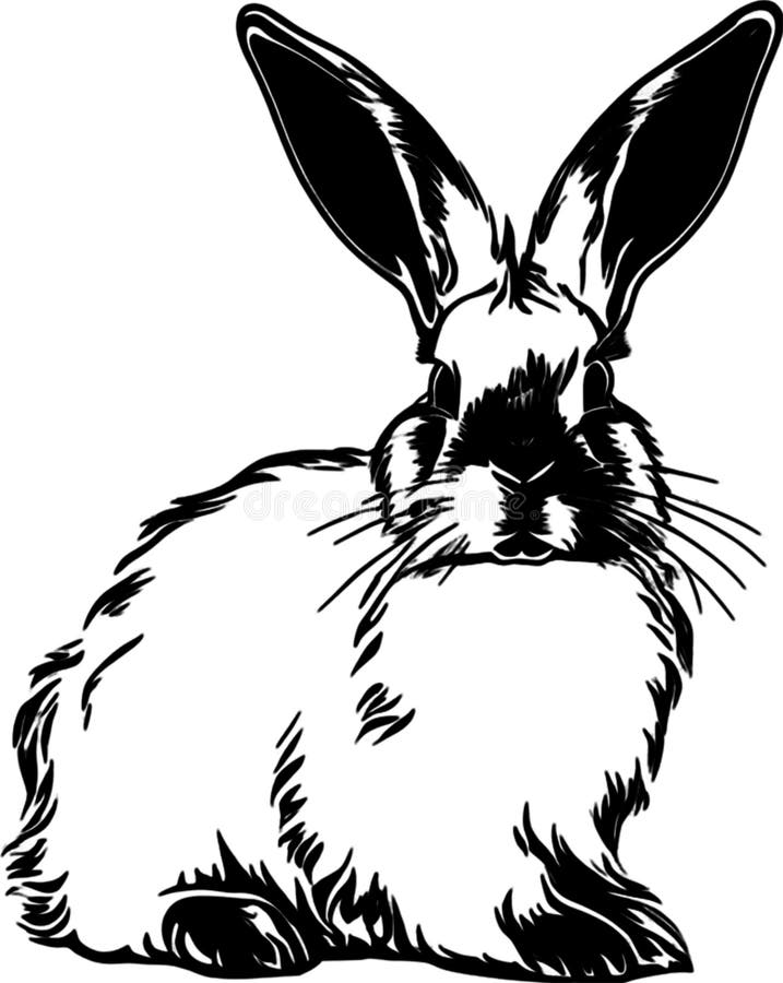 Charming Stencil Rabbit, Perfect for Creative Projects. Stock Photo ...