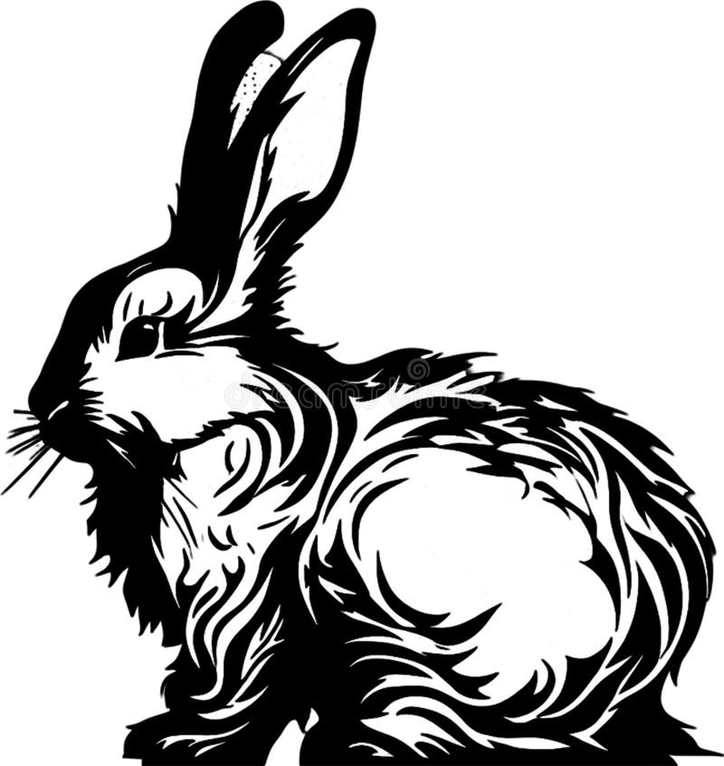 Charming Stencil Rabbit, Perfect for Creative Projects. Stock Photo ...