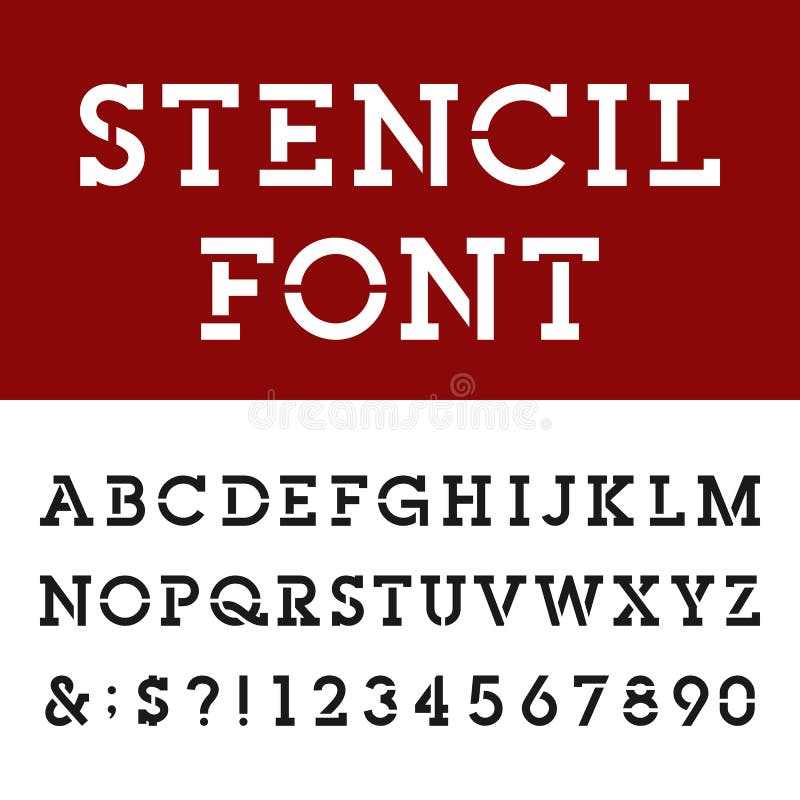Stencil font - draceto