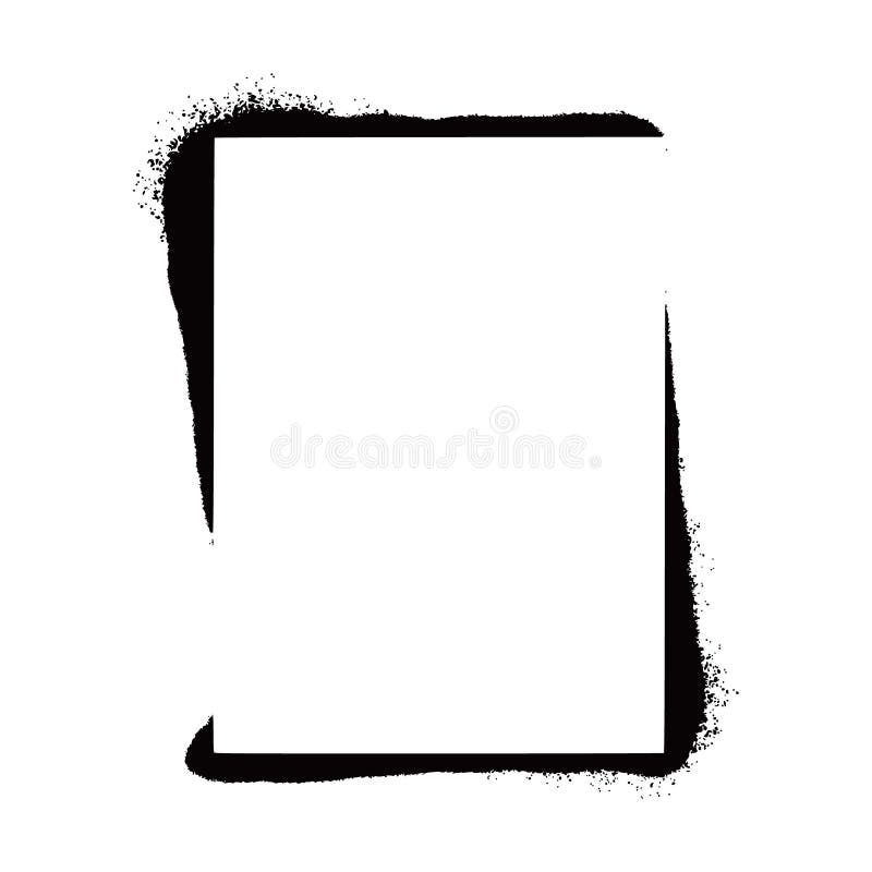Stencil Spray Effect Paint Frame. Stock Vector - Illustration of ...
