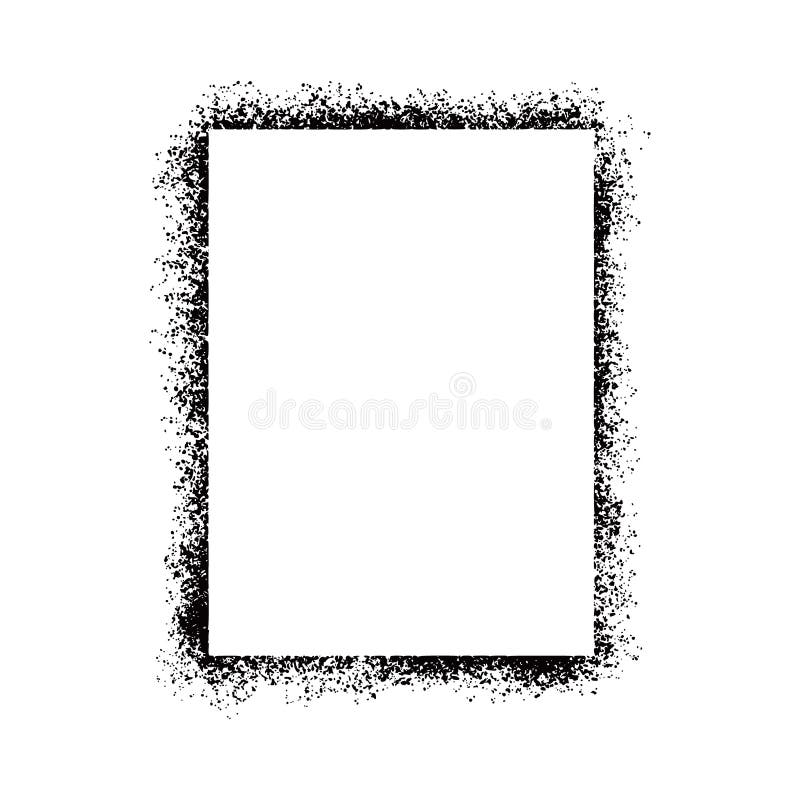 Stencil Spray Effect Paint Frame. Stock Vector - Illustration of ...
