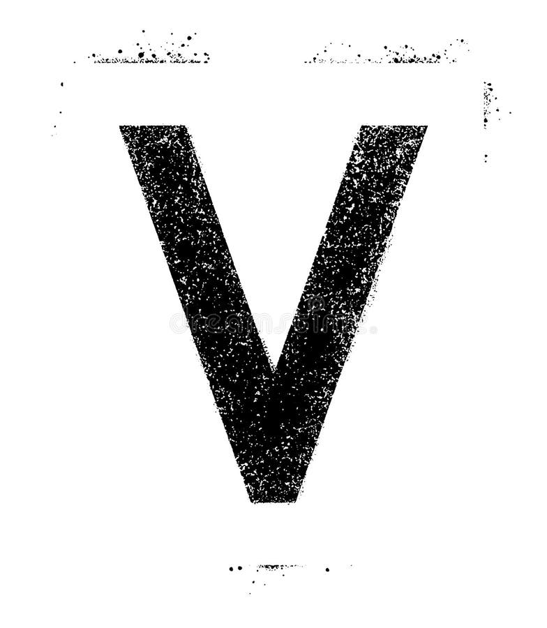 Stencil Sprayed Letter.Black Paint Art Font.Custom Font Illustration ...