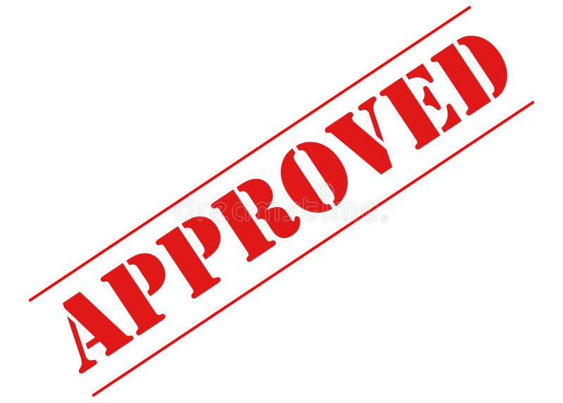 Red approved stencil stock image. Illustration of copy - 103748371