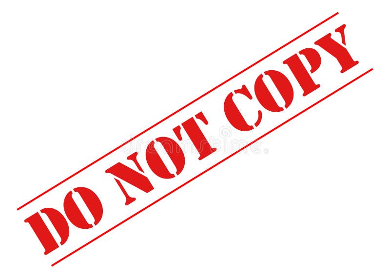 Red do not copy stencil stock image. Illustration of font - 103747613