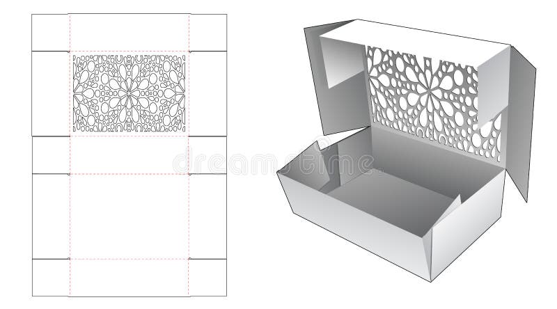Folded Packaging Box Die Cut Template Design Stock Vector ...