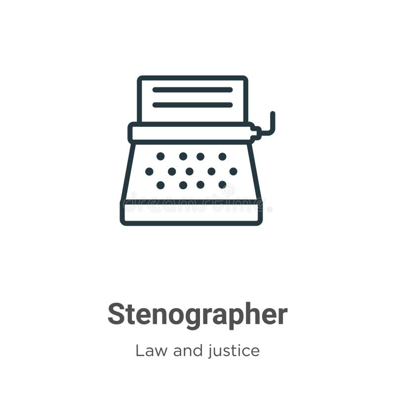 Stenographer Linear Icon. Modern Outline Stenographer Logo Conce Stock ...