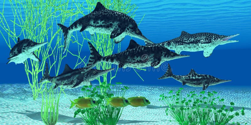 Stenopterygius Icthyosaur stock illustration. Illustration of ...