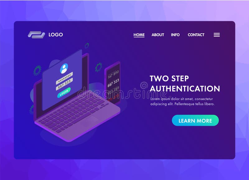 2 Step Authentication Two Steps Verification Code Stock Illustrations