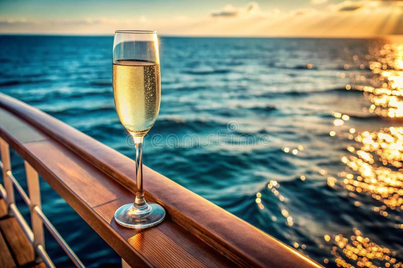 Indulge in Timeless Luxury a Champagne Toast on a Vintage Cruise Ship ...