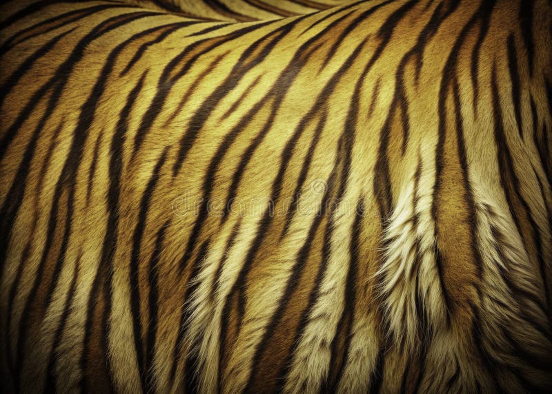 Nostalgic Vintage Tiger a CloseUp Exploration of Textured Stripes and ...