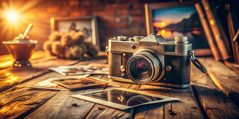 Vintage Flat Camera and Accessories a Panoramic Journey through ...