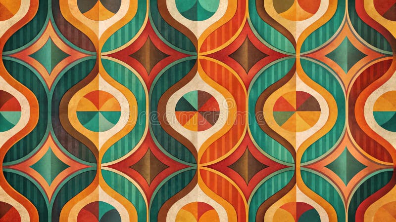70s Geometric Wallpaper Design a Retro Abstract Background for Modern ...