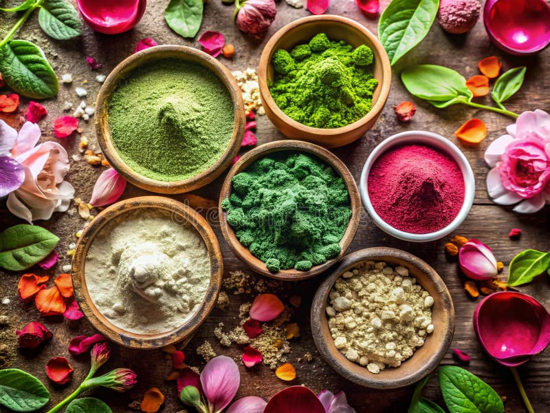 A Timeless Look at Natural Beauty Vintage Overhead of Botanical ...